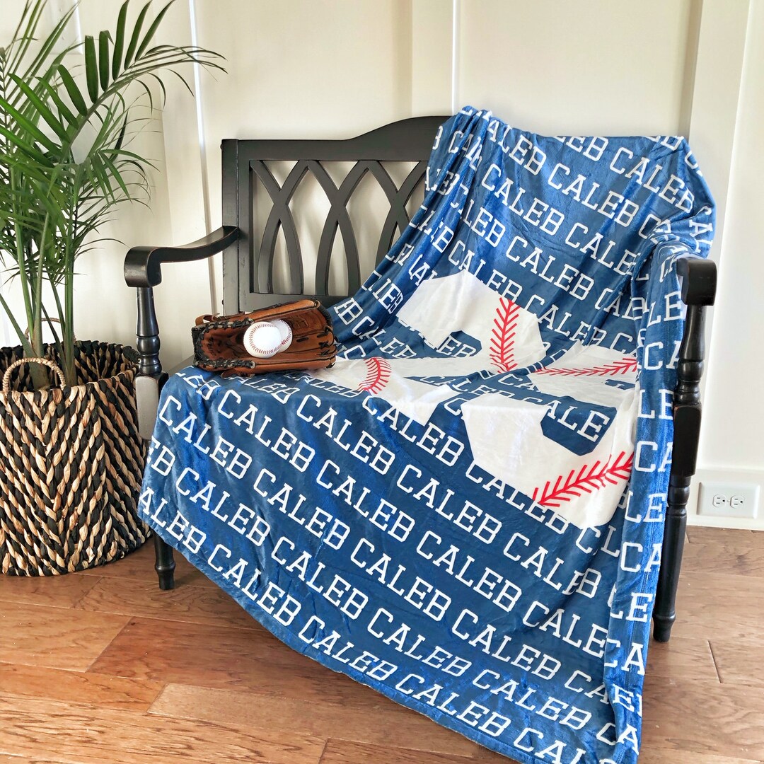 Personalized Baseball Blanket, Sports Gift, Baseball Blanket Gift - Etsy