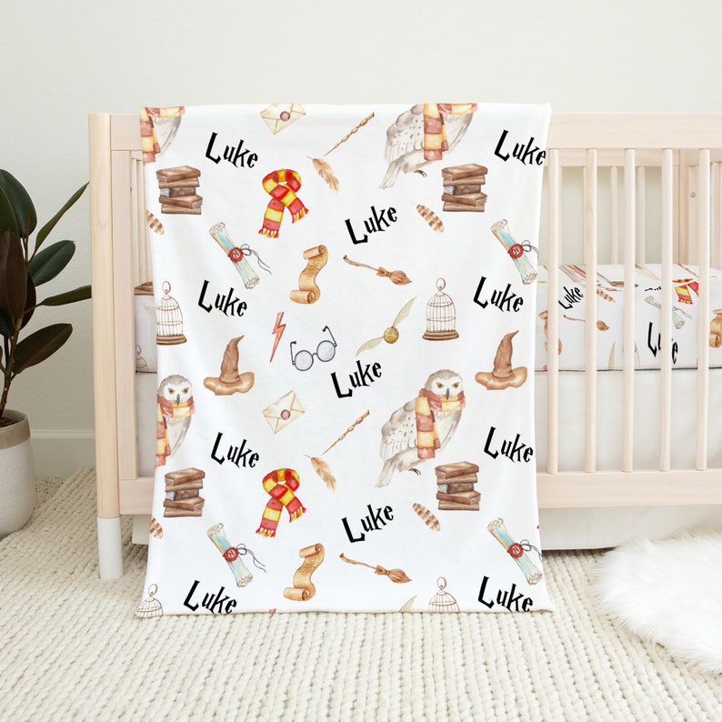 Personalized Wizard Baby Blanket Wizard Nursery Throw Baby - Etsy