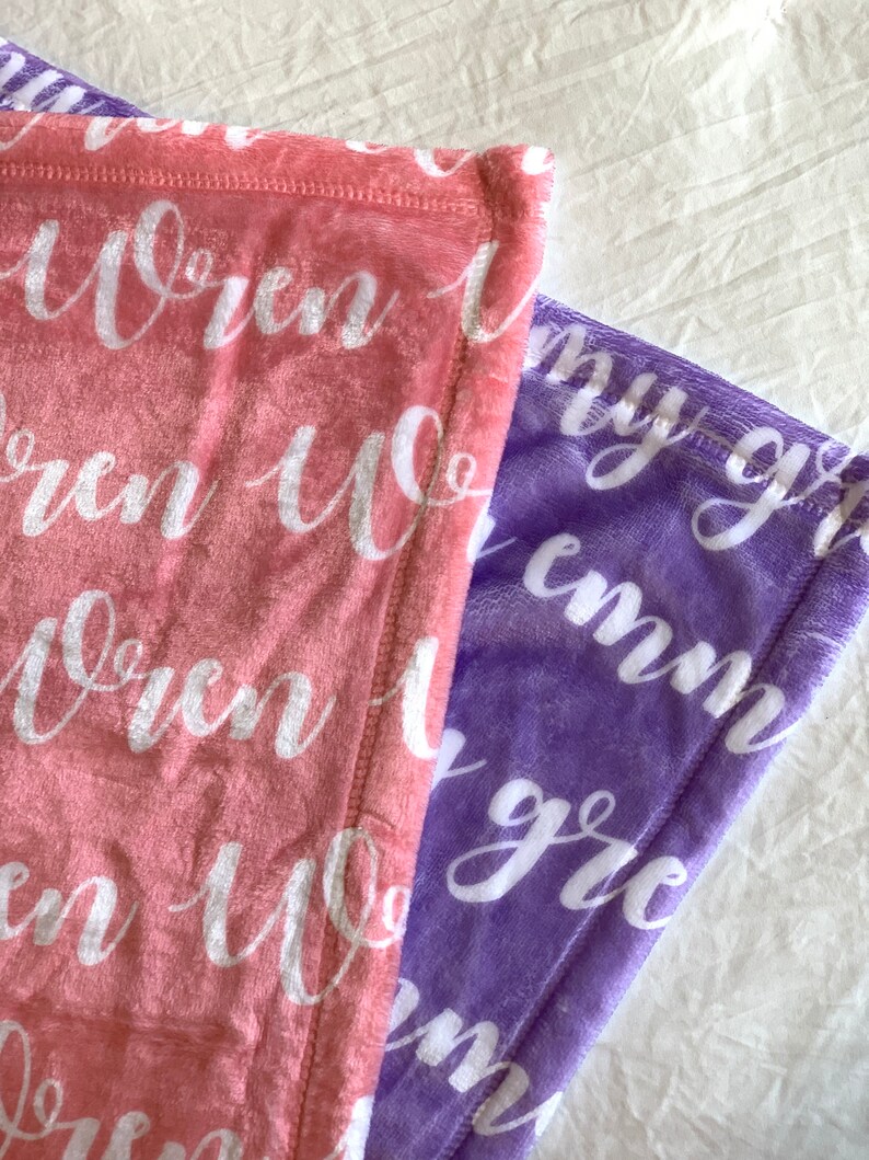 Personalized Baby Blanket With Large Name Cursive Baby - Etsy