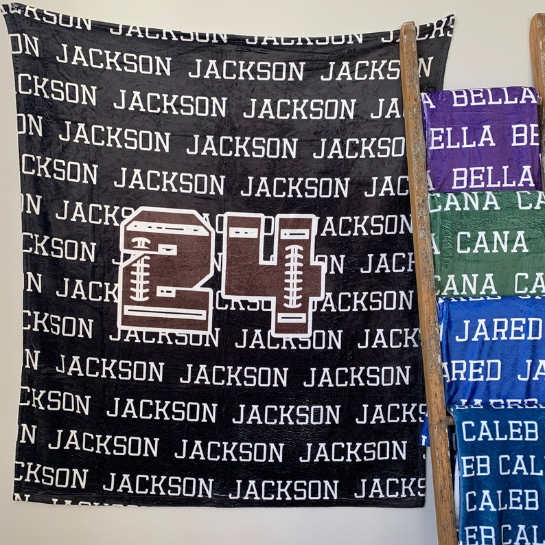Personalized Football Blanket Sports gift sports blanket | Etsy