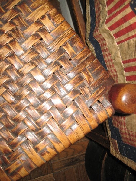 Antique 19th C. Red Splint Seat Hickory Ladderback Chair - Etsy
