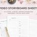 Youtube Video Storyboarding Worksheet Social Media Influencer Planner ...