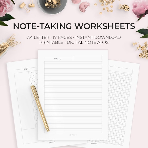 Worksheet Grid Note - Etsy