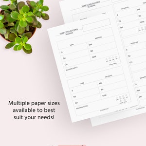 Russian русский Language Verb Conjugation Practice Printable Worksheets ...