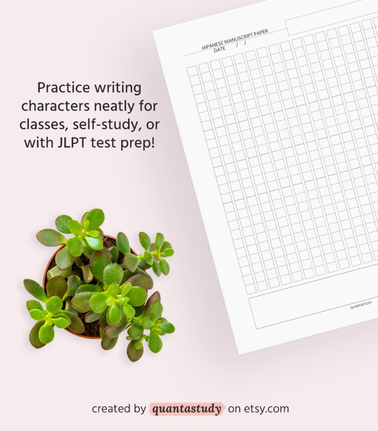 Japanese Manuscript Paper Language Learning Practice - Etsy