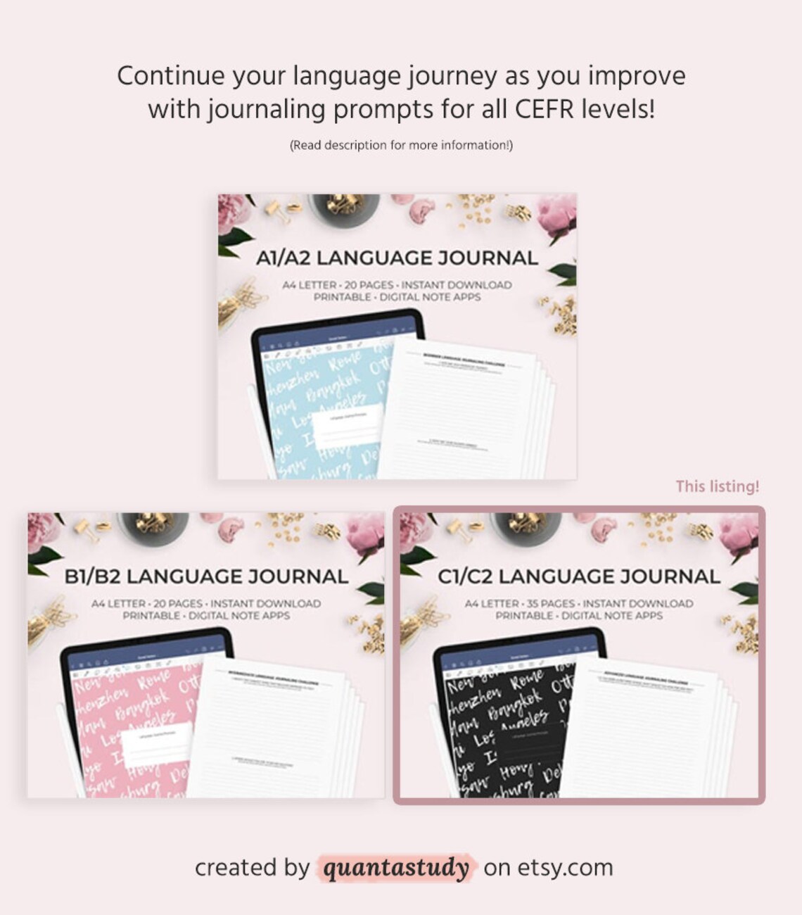 C1/C2 Advanced Language Learning Journal Prompts - Etsy
