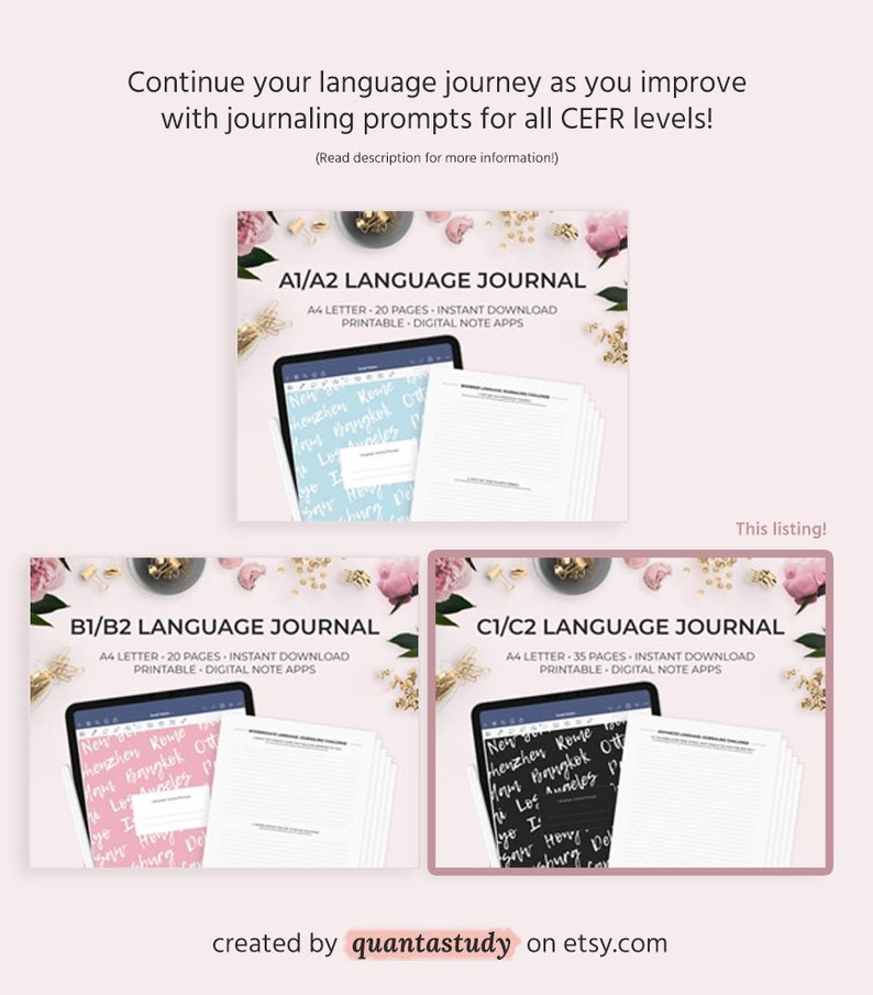C1/C2 Advanced Language Learning Journal Prompts - Etsy