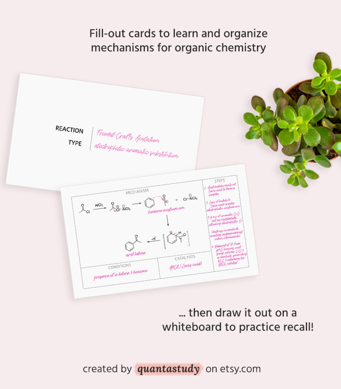 Organic Chemistry Reaction Mechanism Flashcards (PDF Printable) - Etsy