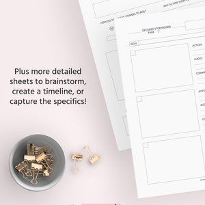 Youtube Video Storyboarding Worksheet Social Media Influencer Planner ...