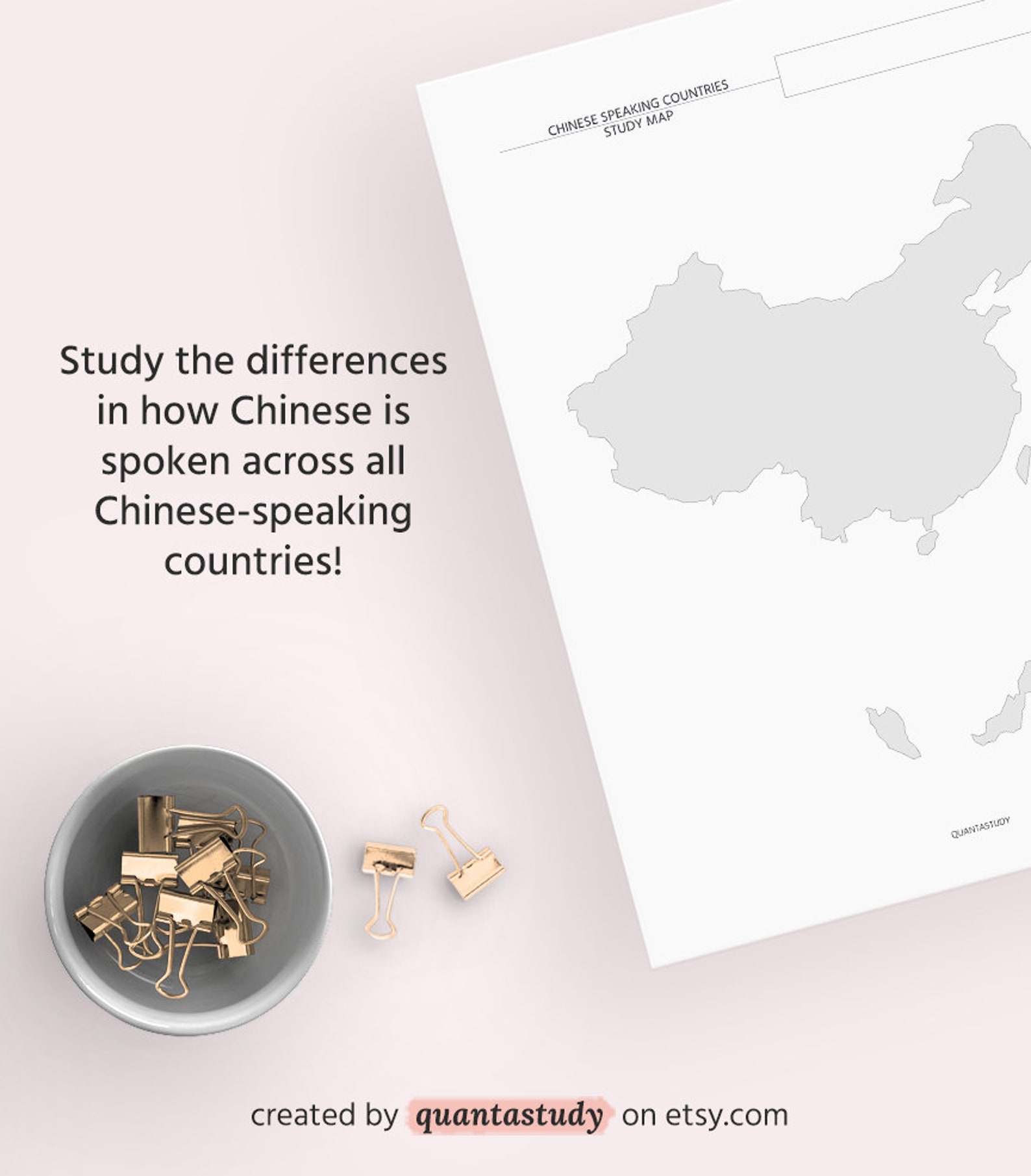 Chinese Speaking Countries Maps Map of China Hong Kong - Etsy