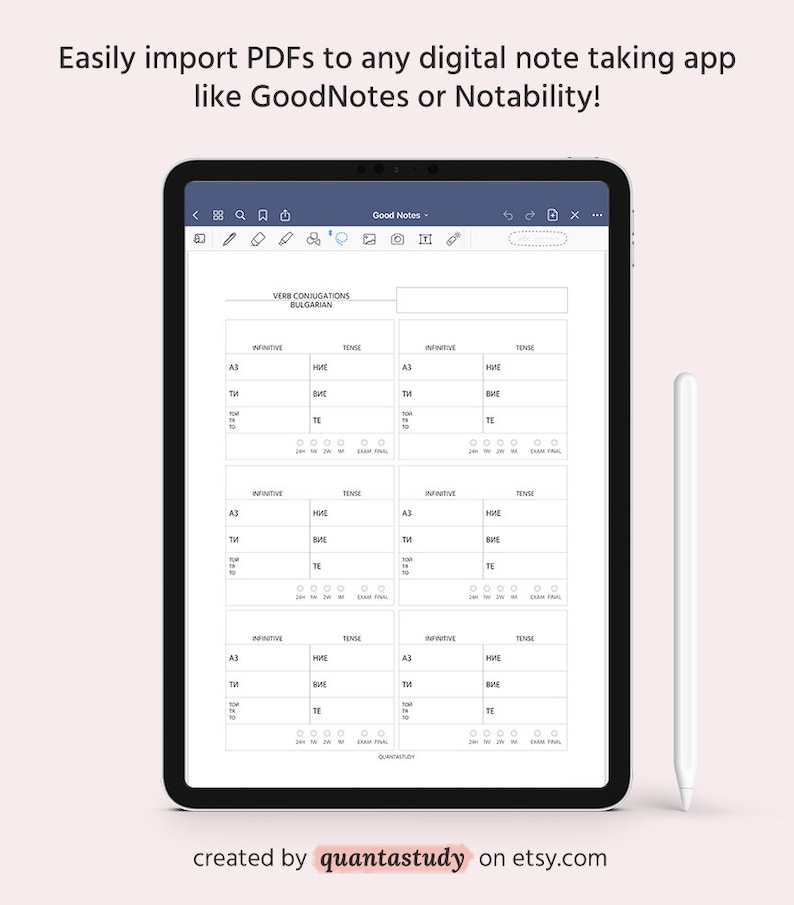 Bulgarian Verb Conjugation Practice Slavic Foreign Language Learning ...
