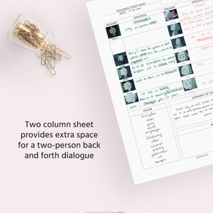 Dialogue Practice Pack Printable Language Learning Vocabulary Sheets ...