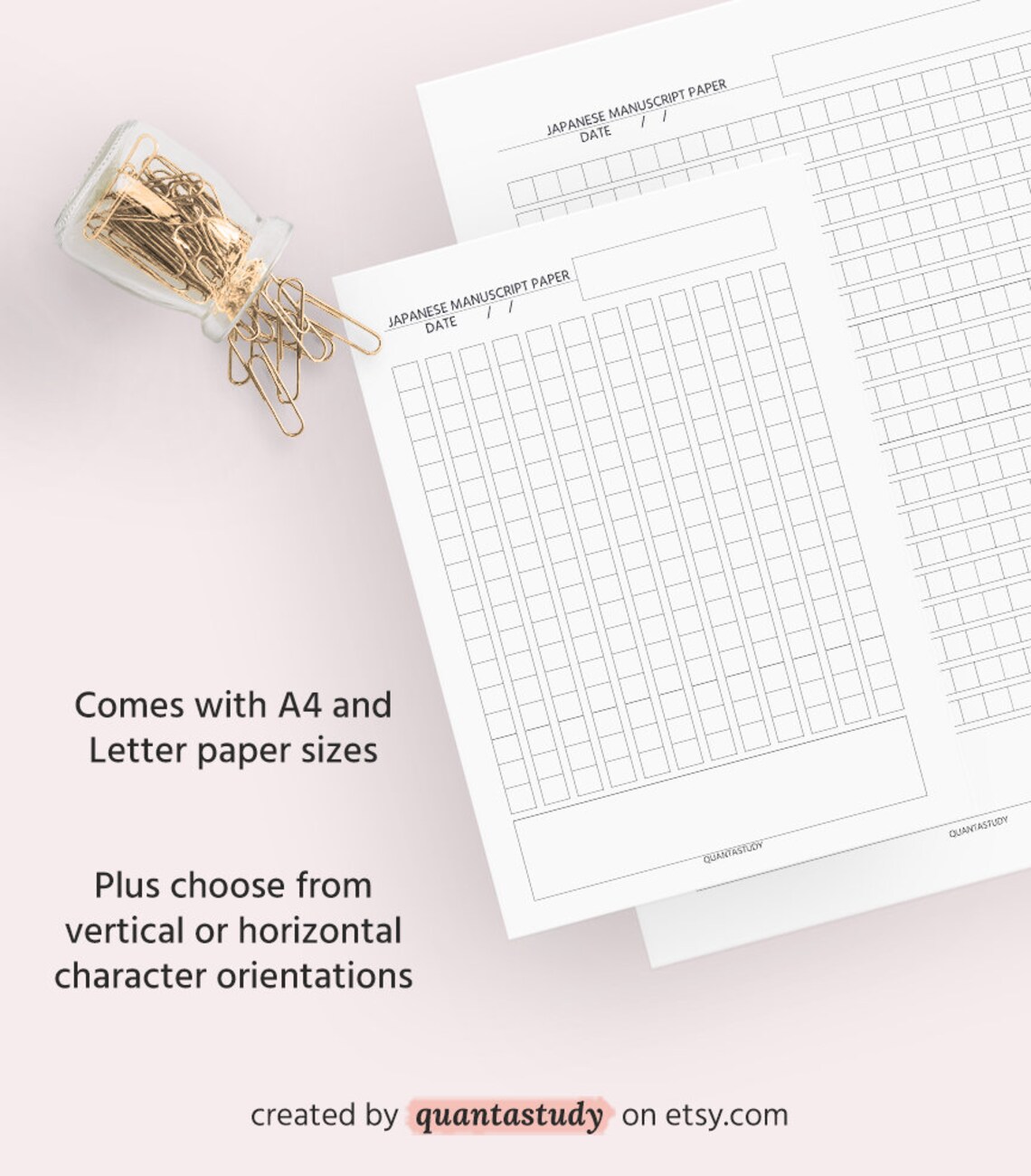 Japanese Manuscript Paper Language Learning Practice - Etsy