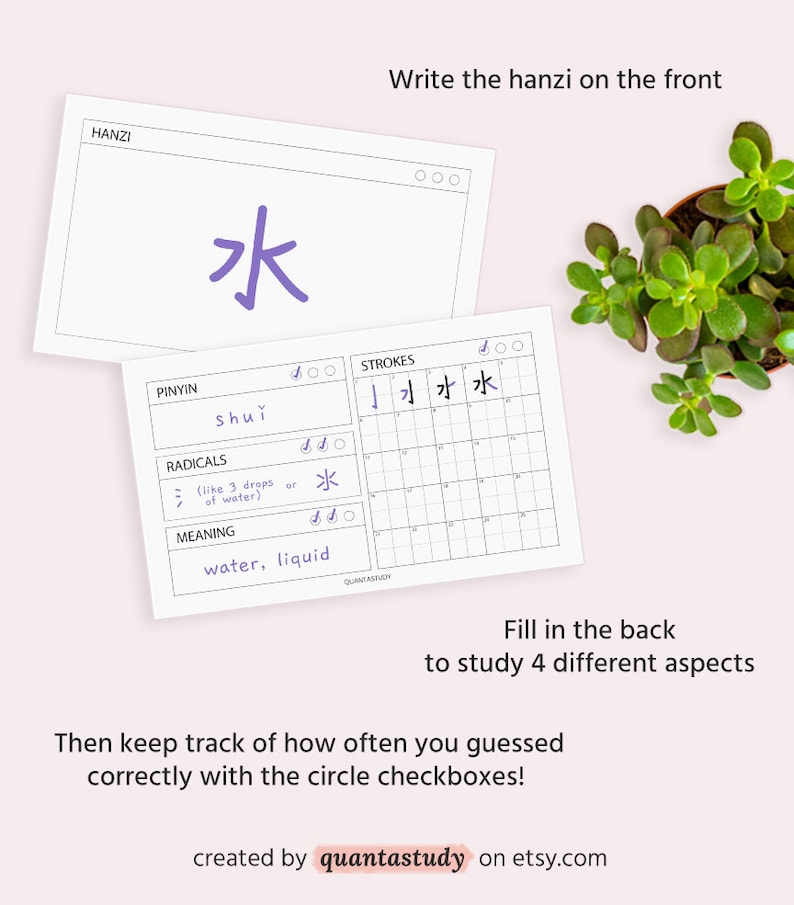 Fill in the Blank Chinese Hanzi Flashcards - Etsy