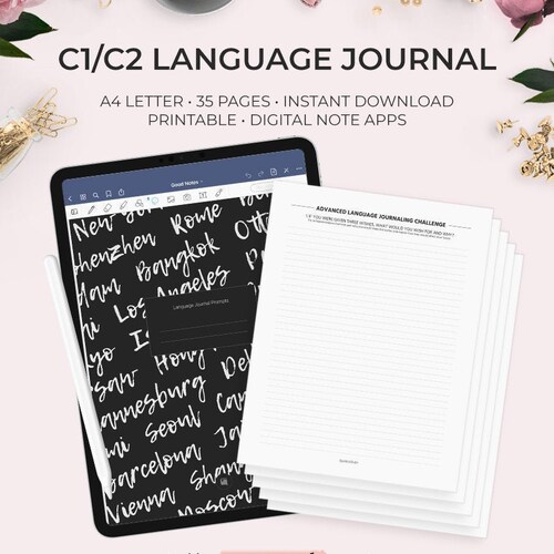 C1/C2 Advanced Language Learning Journal Prompts - Etsy