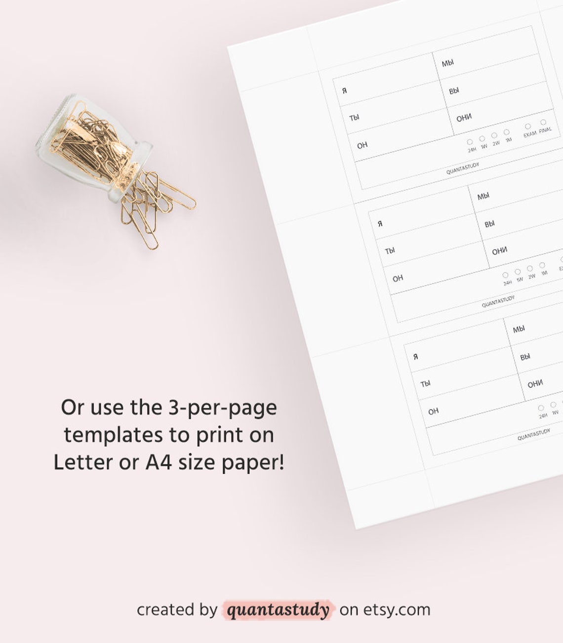 Russian Verb Conjugation Printable Flashcards Language - Etsy
