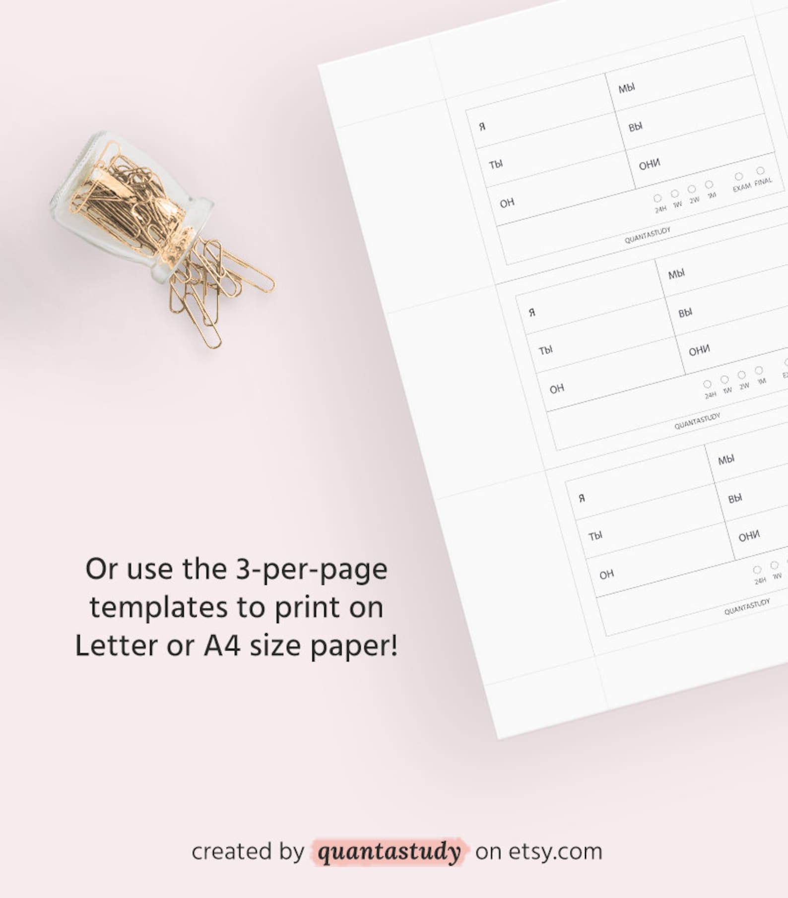 Russian Verb Conjugation Printable Flashcards Language - Etsy