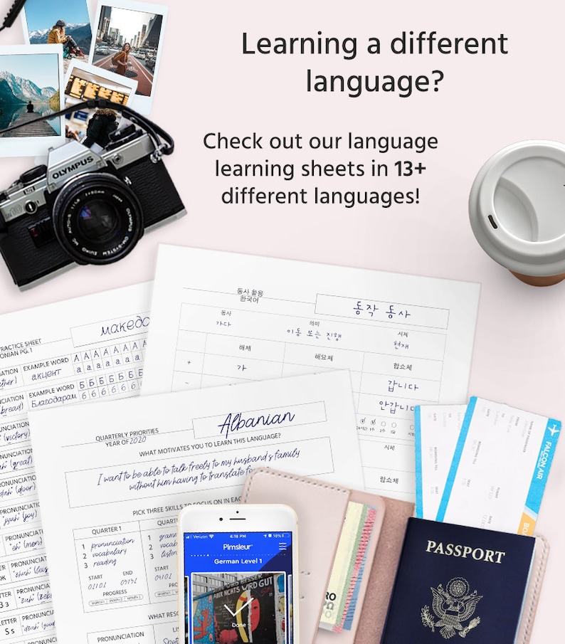 Russian Noun Declension Sheets Worksheet Language Learning Planner ...