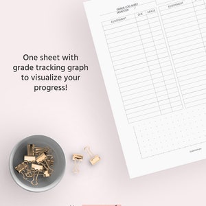 Grade Tracking Student Planning Planner Printable GPA Productivity ...