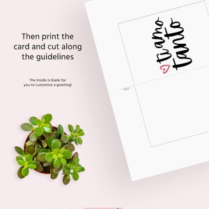 Italian Valentine's Day Printable Greeting Card Ti Amo Tanto - Etsy