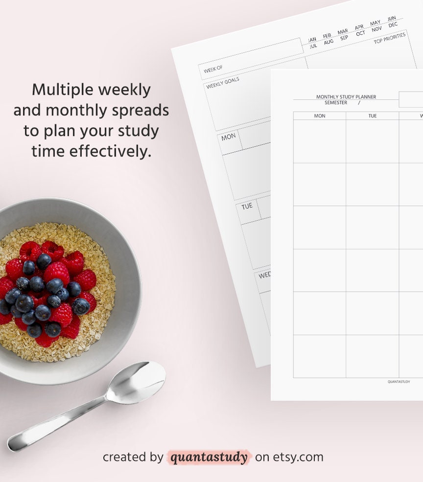 Student Planning Printable Bundle Productivity Worksheet - Etsy