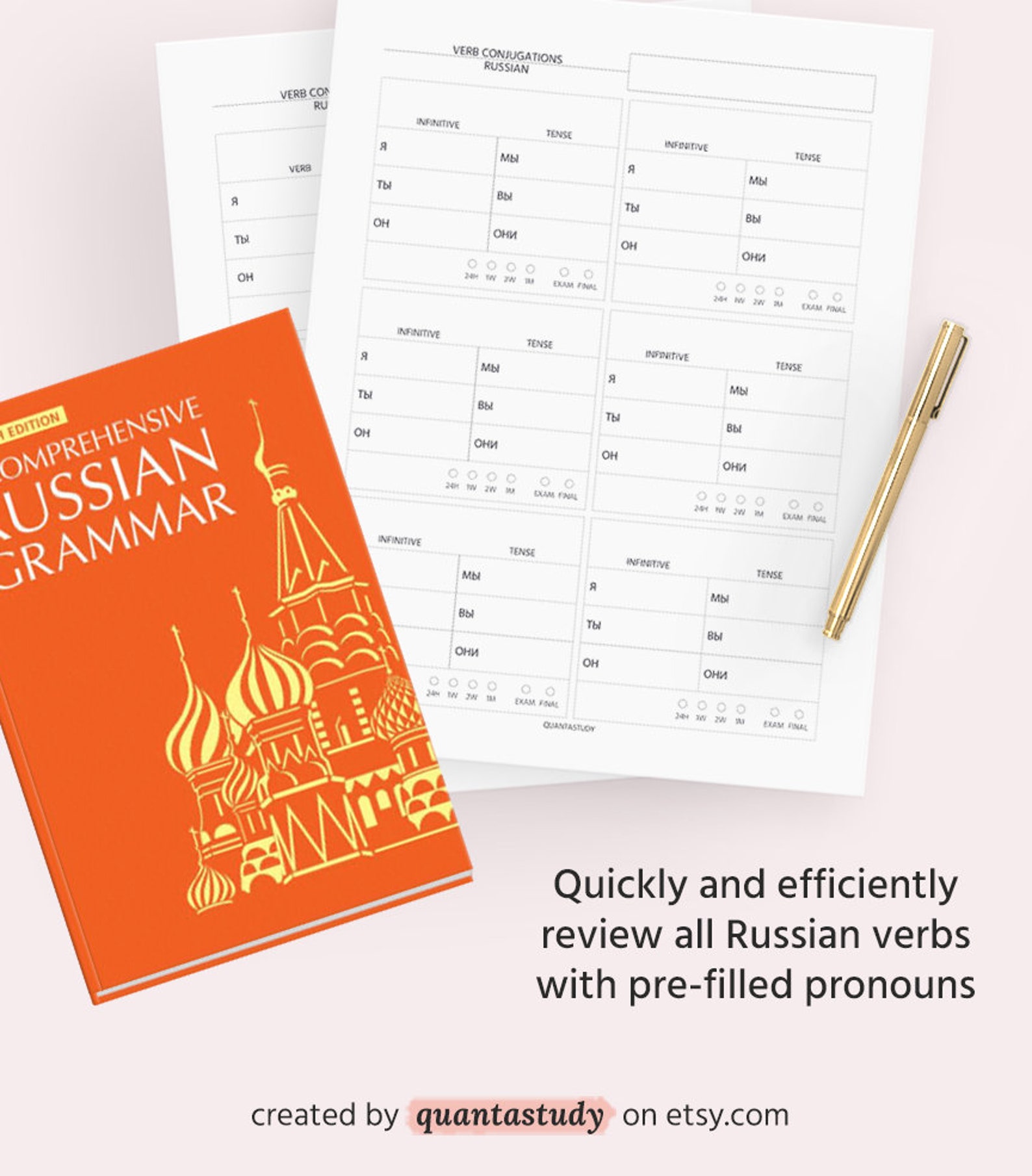 Russian Language Starter Pack – русский Verb Conjugation Practice ...