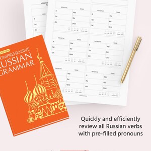 Russian Language Starter Pack – русский Verb Conjugation Practice ...