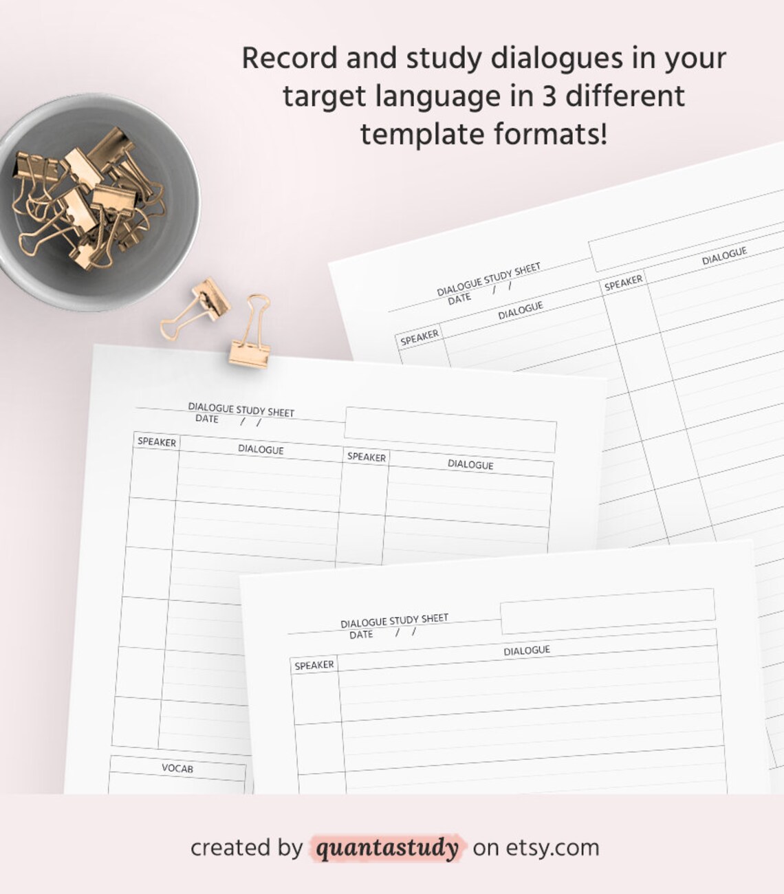 Dialogue Practice Pack Printable Language Learning Vocabulary - Etsy