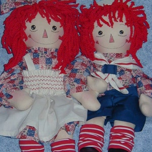Instant Download Raggity Twins 20 Inch Cloth Rag Doll Pattern - Etsy