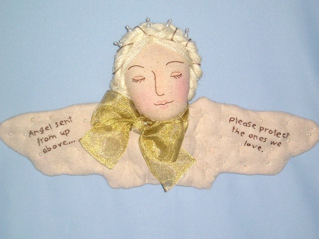 Angel Sent From Above...wallhanging Cloth Angel Doll - Etsy