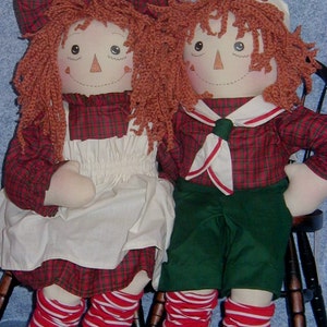 Instant Download Raggity Twins 20 Inch Cloth Rag Doll Pattern - Etsy