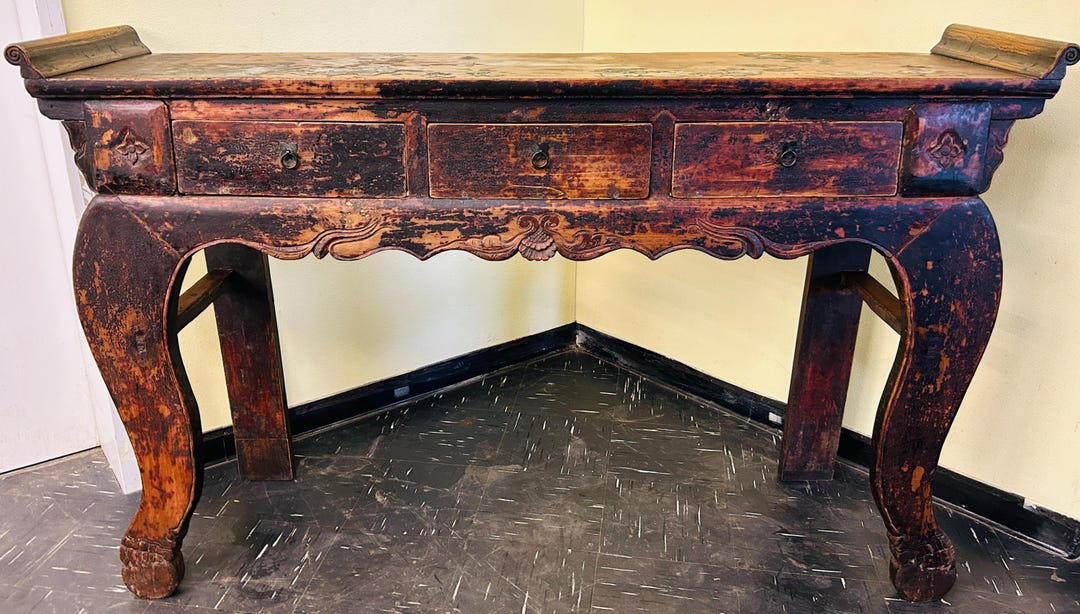 Antique Tall Temple Altar Table (3705), Zelkowa Wood, Circa 1800-1949 ...