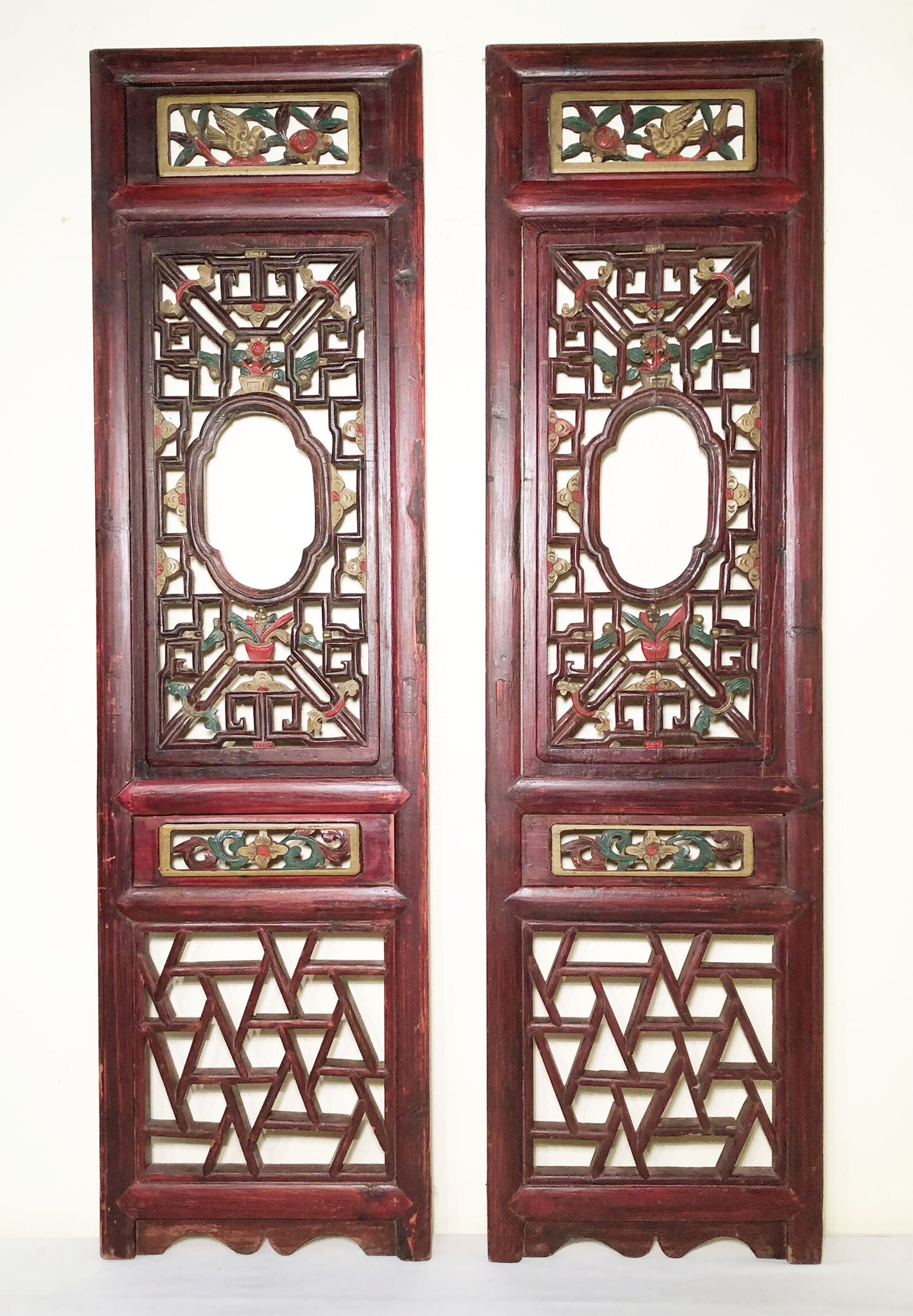 Antique Chinese Screen Panels 3344pair Cunninghamia Wood | Etsy