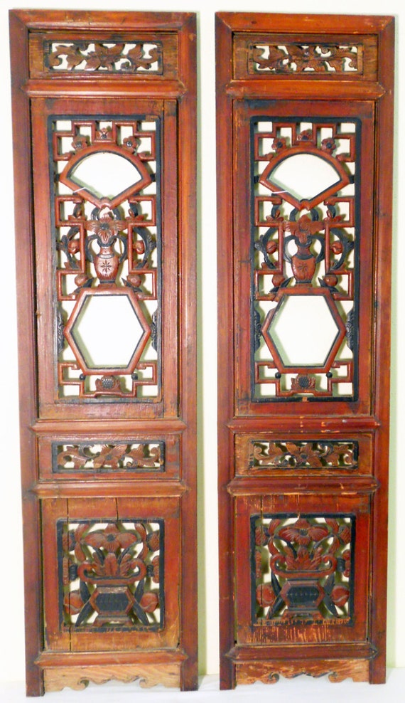 Authentic Antique Chinese Screen Panels 3250 pair - Etsy