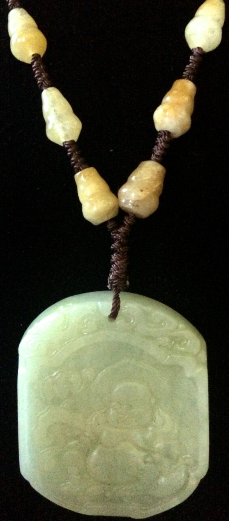 Natural Jadeite Translucent Green Jade Necklace 7045 - Etsy