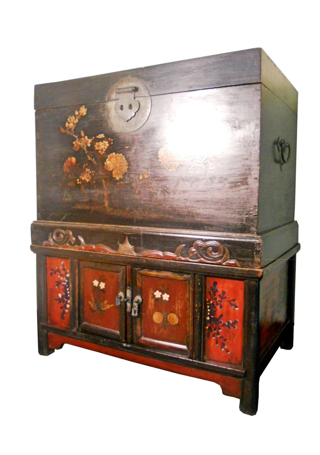 Antique Chinese Hand-painted Chest on Chest 5979, Circa 1800-1849 - Etsy