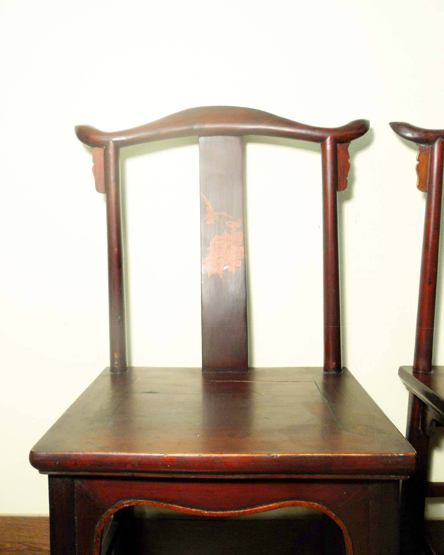 Antique Chinese High Back Chairs pair 5767 Circa - Etsy