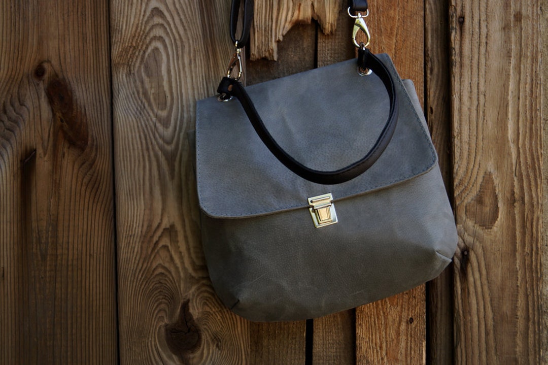 Catherine the Great Blue-gray Leather Bag - Etsy