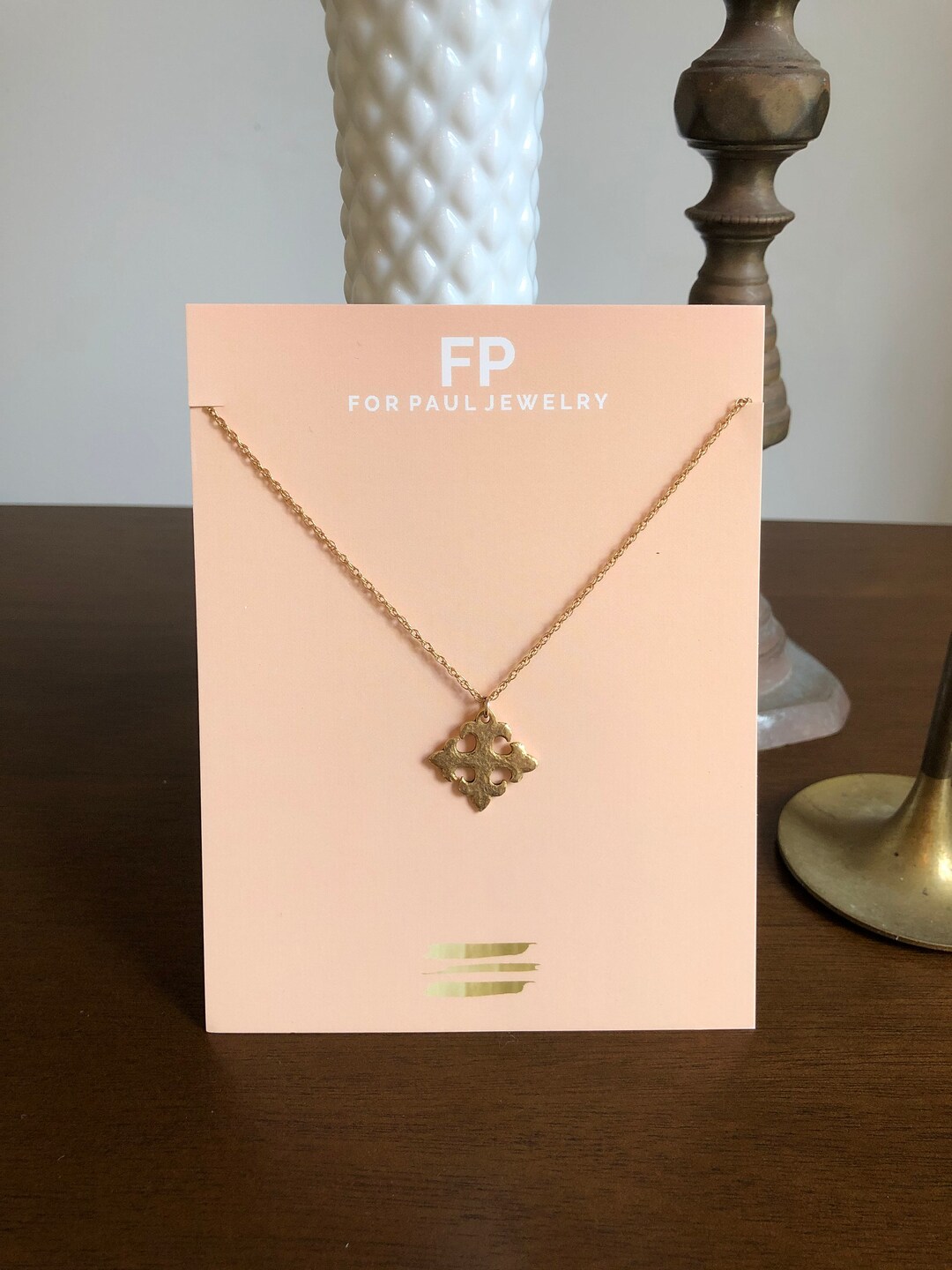 Cross Necklace - 20 Inch Chain - Gold - Etsy