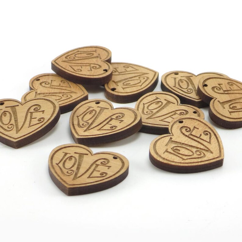 Wedding Engagement Heart Tags Engraved With Love Heart - Etsy