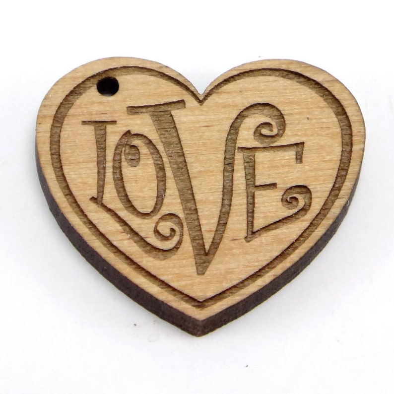Wedding Engagement Heart Tags Engraved With Love Heart - Etsy