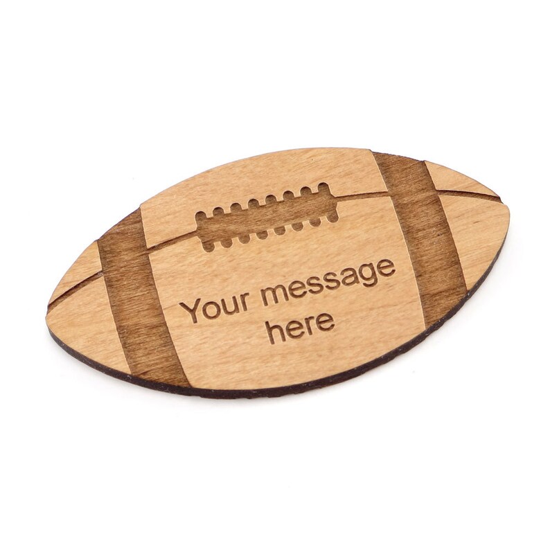 Personalized Football Tag Wood Label Custom Football Cutouts - Etsy New ...