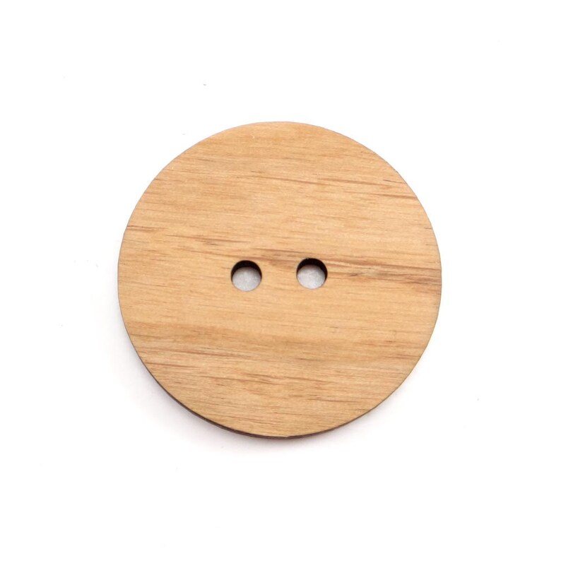 Plain Wood Flat Buttons 1.5 Inch 2 Hole Buttons - Etsy