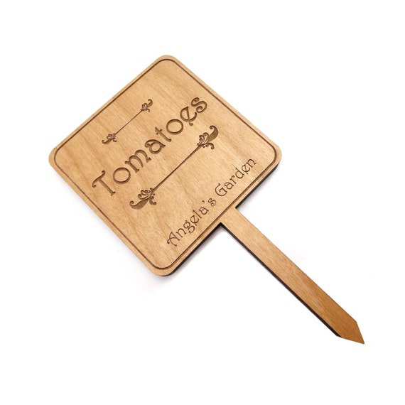 Personalized Wood Garden Planter Sign - Etsy