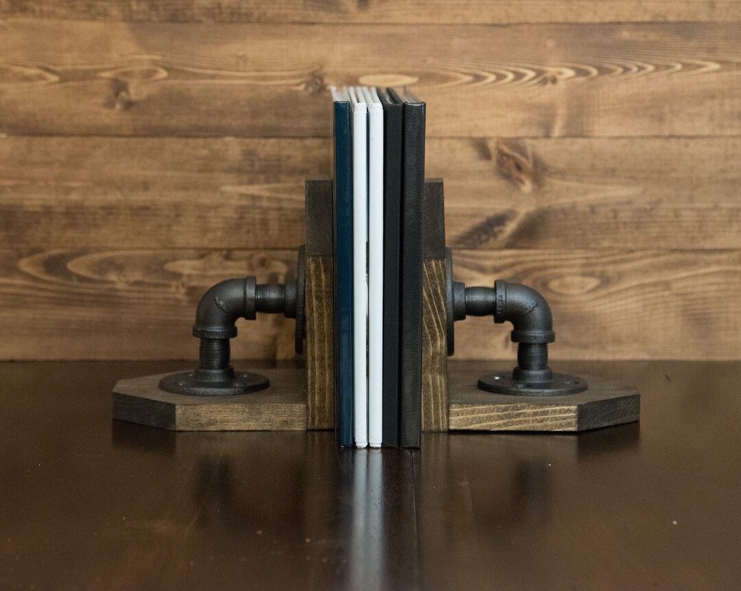 Industrial Pipe Book Ends - Etsy