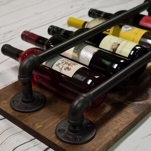 Industrial Pipe Wine Rack, Wall Mounted - Etsy