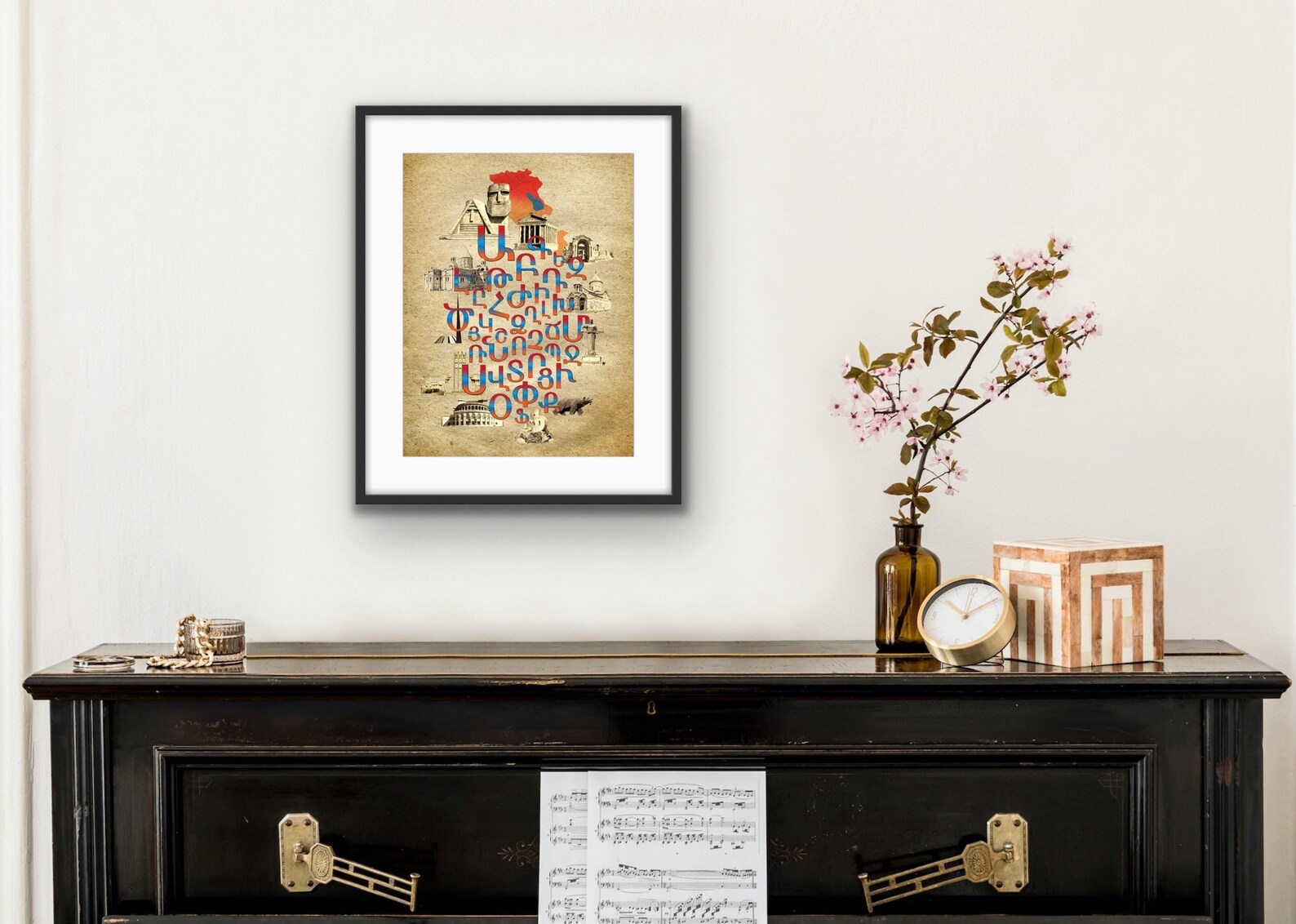 Armenian Alphabet,armenian Flag,armenia's Symbol,large Print on a ...