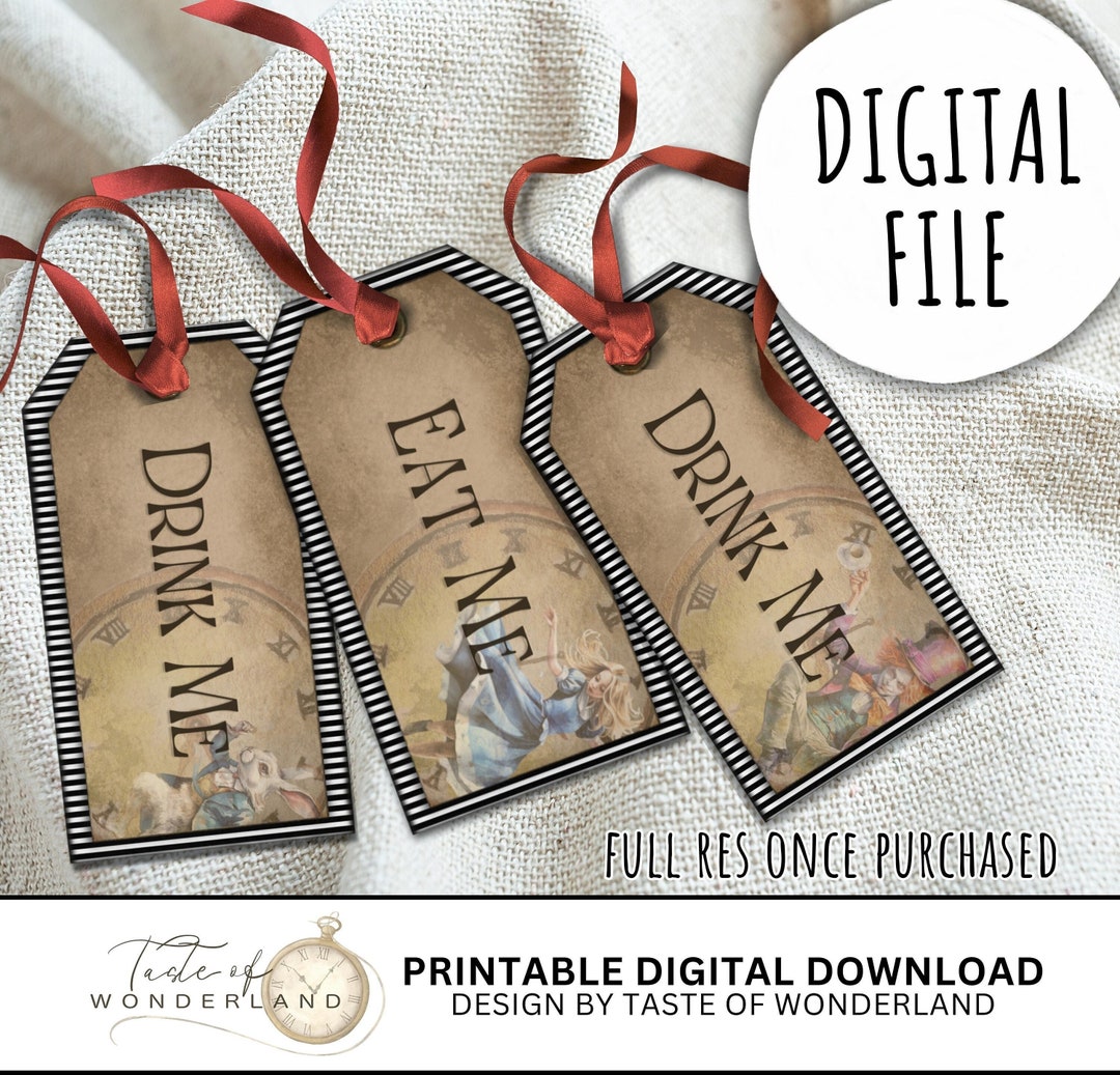 Digital Printable Tags|distressed Apothecary Labels|white Rabbit Mad ...