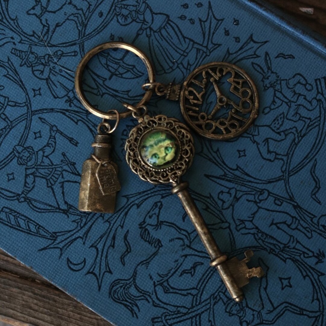 Cheshire Cat Wonderland FOB Keychain|mad Hatter Tea Party Gift|handbag ...
