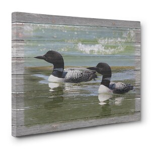 Loons on the Lake Canvas Print, Loon Art for Lake House, Loon Decor for ...